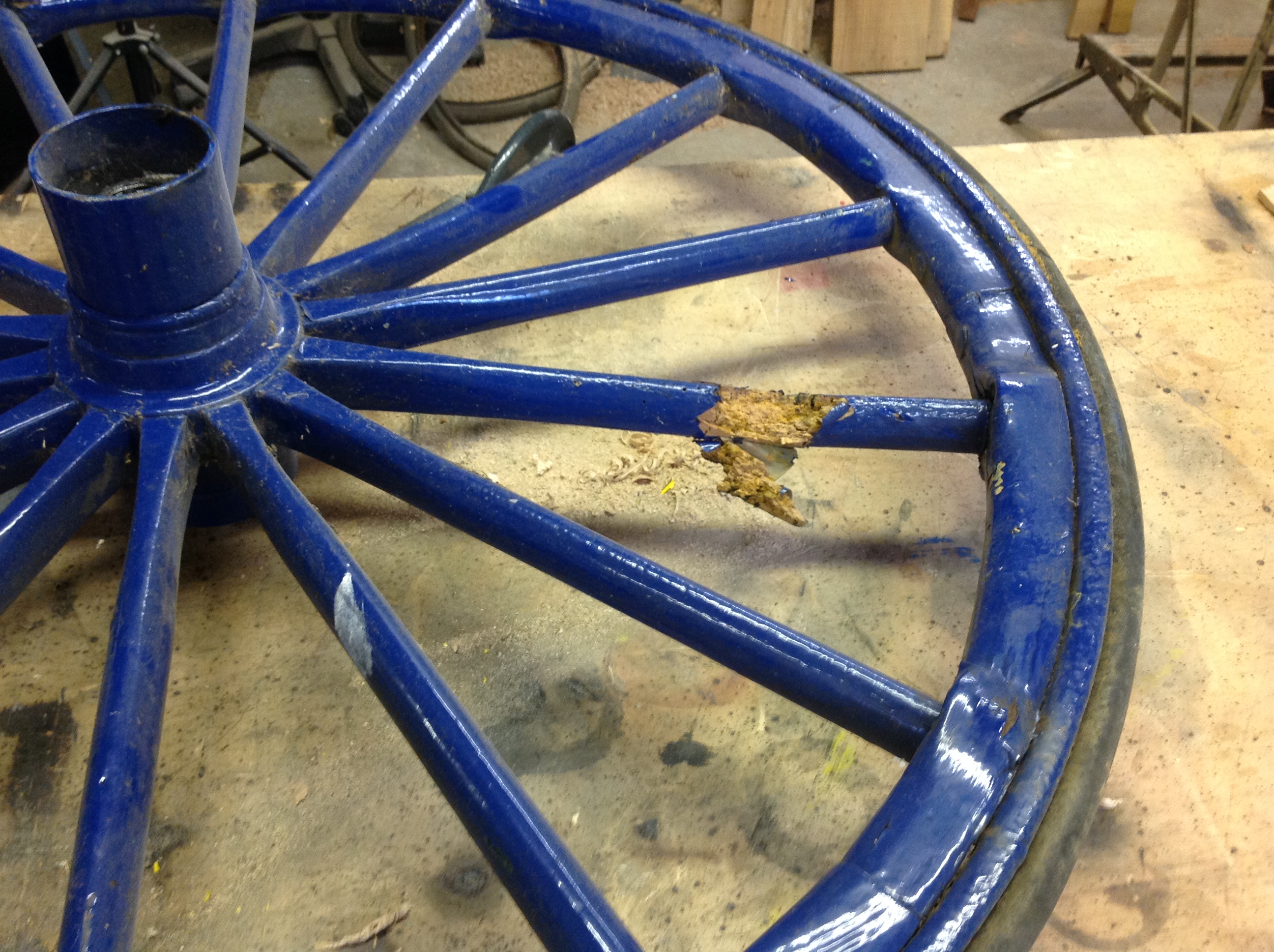 Repairing Wooden Wheels | tomgreencraft.com
